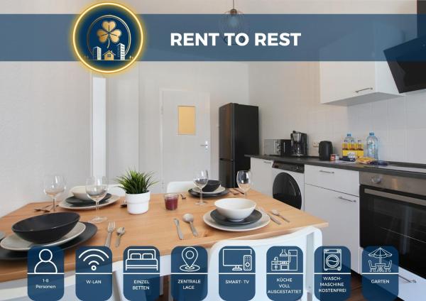 Rtr Gelsenkirchen - Bis Zu 8 Personen - Voll Ausgestattet - Modern - Garten - Smart Tv - Wifi - Gelsenkirchen