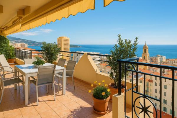 Palais Florentin - Prime Location -150m Casino Gardens - Panoramic Sea View - Large Terrace - Parking - Monte Carlo
