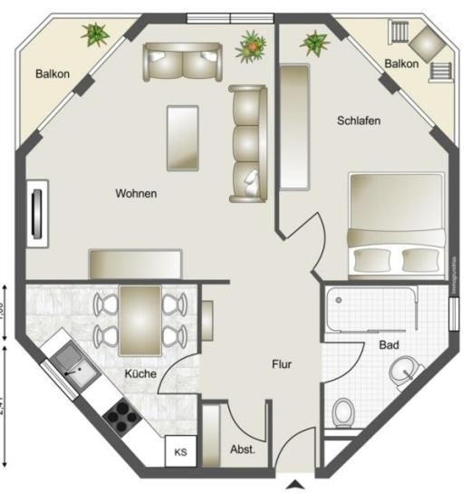 Ferienwohnung Residenz Rosengrund E15 - Meldorf