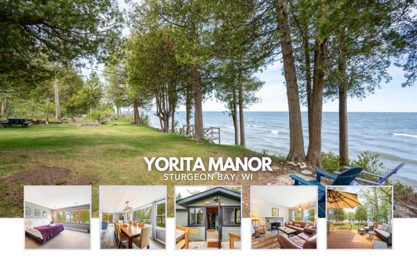 Yorita Manor - Lake Front Getaway! Dogs, Fire Pit & Deck - Door County, WI
