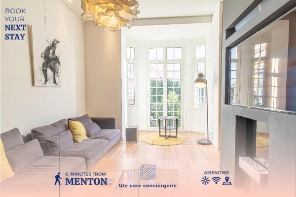 Elegant Bel Epoque Apartment In Center Of Menton - Beausoleil