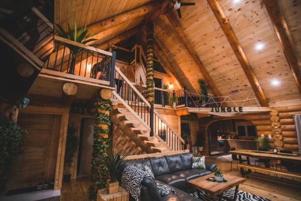 Welcome To The Jungle - Log Cabine - Spa - New England