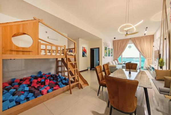 Seaview King Bed Modern Studio/舒适市区海景公寓/free Wifi - Malaysia