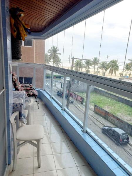 Apto Pé Na Areia Com Vista Mar, Churrasqueira E Espaço Para 8 Pessoas - Praia Grande