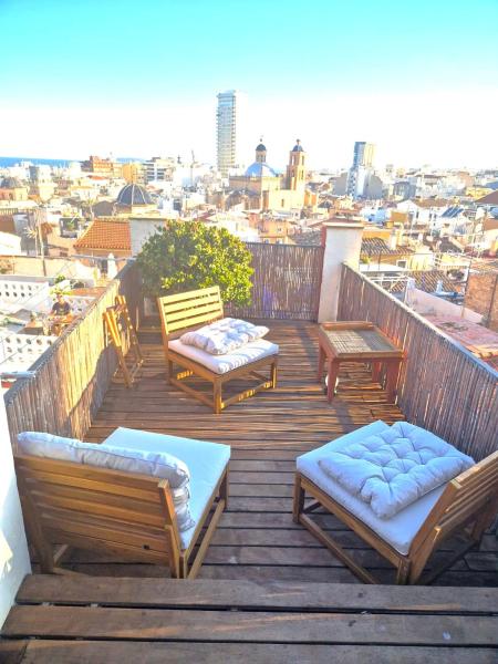 The Alicante Old Town Artist Workshop, Impressive Rooftop, Terrace With Amazing City Views And Sea Views, Bbq, Air Conditioner, Wifi - Alicante