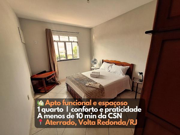 Apto 1 Qto Prático Boa Localização Em Aterrado Vr - Volta Redonda
