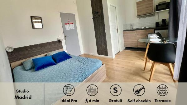Studio Madrid I Lumineux Avec Terrasse Privée En Centre-ville, Confort Optimal - Creuse