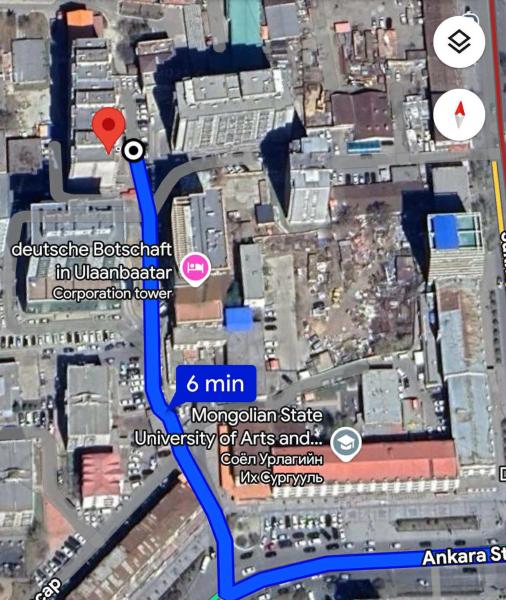 Ub, 1-room, 900m North Sukhbaatar Sq - Ulaanbaatar