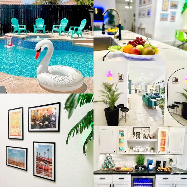 Coachella Private Pool Fire Pit Bbq With Chefs Kitchen - Indio