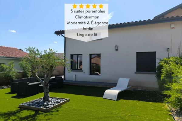 Mi Amore- Gîte 3 Suites Près De Lyon, Parking Free - Meyzieu