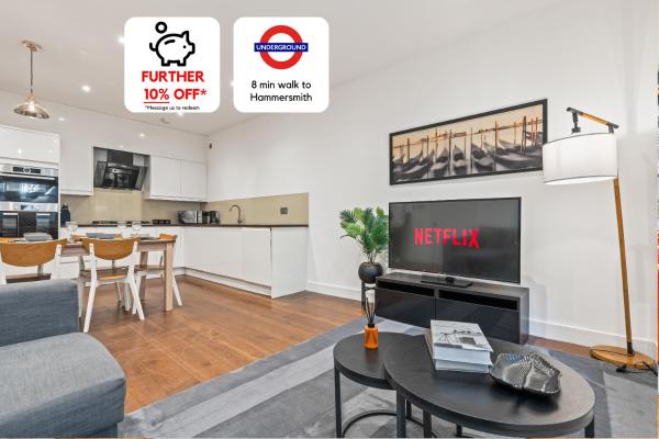 Hammersmith - Large 2 Bed Flat - Close To London Olympia, Westfield And Eventim Apollo, Sleeps 6 - Barnes