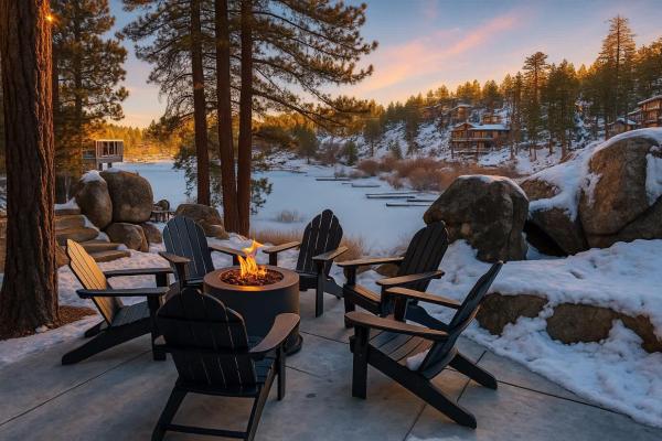 Luxe Lakefront With Hot Tub, Fire Pit, Game Room, Boat Dock - Big Bear Lake, CA