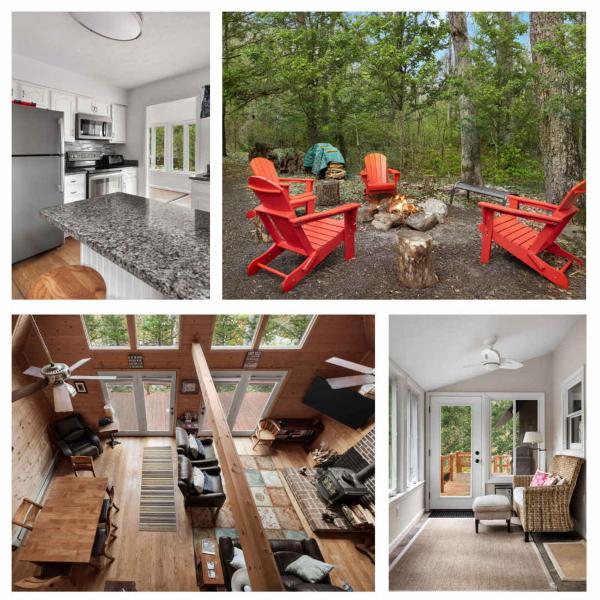 Loft Wood Stove Fire Pit Grill & Deck On Creek - Berkeley Springs, WV