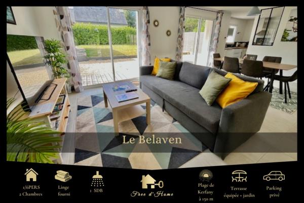 Le Belaven, Neuf, Cosy, Terrasse, Jardin, Kerfany Plage, 1 à 6 Pers - Bannalec