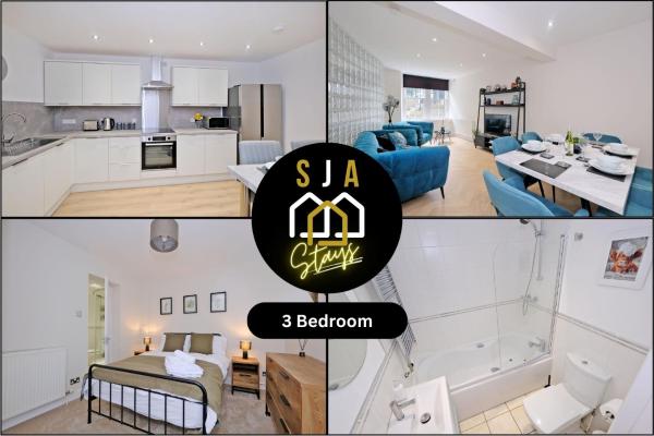 Bon Accord Square - Sja Stays - Modern 3 Bed Apartment - Aberdeen