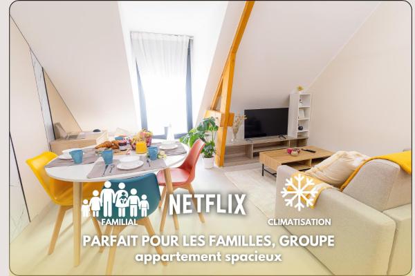 Les Bonn'apparts Sur Seine - La Spacieuse - Famillial 6pers - Parking - Vernon