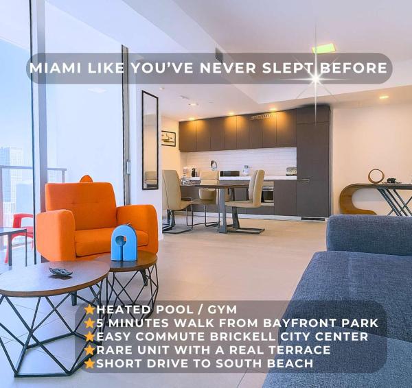 Sky-high Oasis Heated Pool & Gym Miami Skyline Vista - Miami