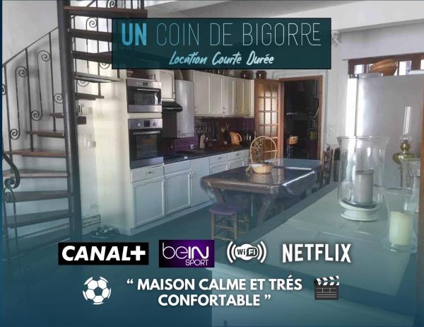 Logements Un Coin De Bigorre - La Pyrénéenne - 130m2 - Canal Plus, Netflix, Bein, Apple Tv - Wifi Fibre - Village Campagne - Lannemezan