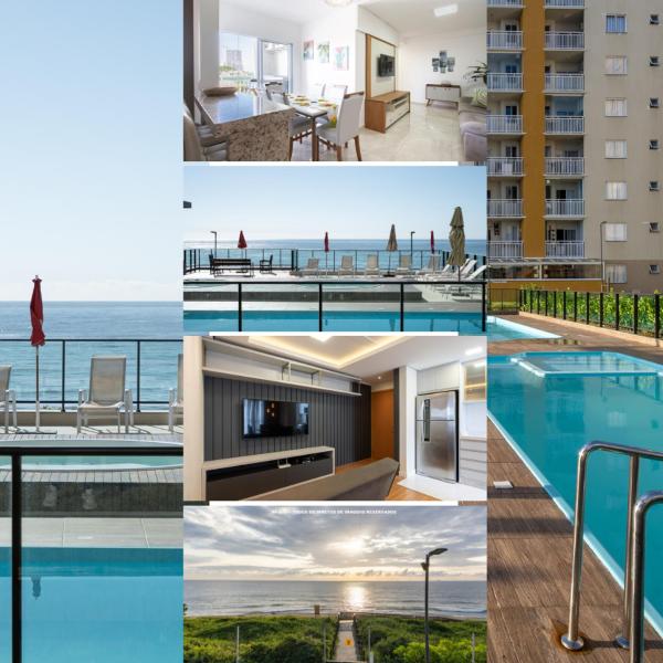 Apto Completo Com Vista Mar Pé Na Areia Em Barra Velha Em Condomínio Resort Com Spa, Piscina, Quadra De Futebol, Sala De Jogos, Brinquedoteca, Complexo Com Diversos Comércios - Barra Velha