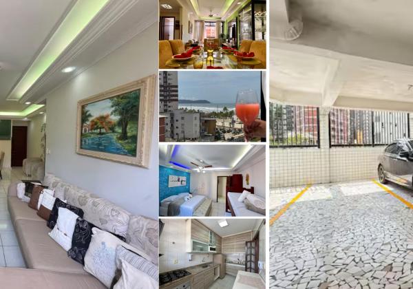 50m Praia-tupi - Wi-fi -Smarttv- Enxoval Completo - Praia Grande