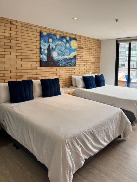 Double Bed Confort Y Ahorro Apartamento Con 2 Camas Dobles - Bogota