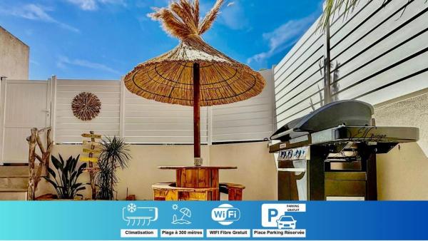 Sete Evasion Jardin, Parking Privé Gratuit, Climatisé, Wi-fi, à 5mn Plage, Tout Confort - Sète