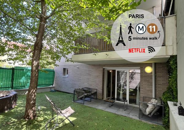 Paris Studio Cosy Luxe Avec Jardin Proche Métro - Neuilly-Plaisance