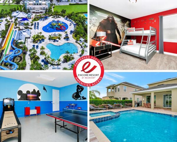 Cheerful Home Near Disney With Themed Rooms, Pool Table & Waterpark And Resort Access At Encore Resorts Reunion - 200mn - St. Cloud, FL