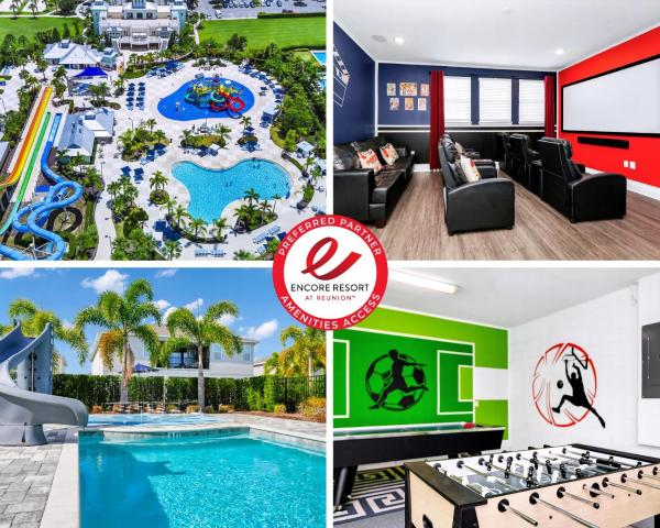 Home With Splash Pad And Slide, Movie Theater & Game Room With Waterpark & Resort Access - 417sf - St. Cloud, FL