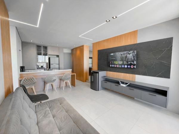 Flat Espaçoso Com Uma Bela Vista E 2 Quartos - Campo Grande
