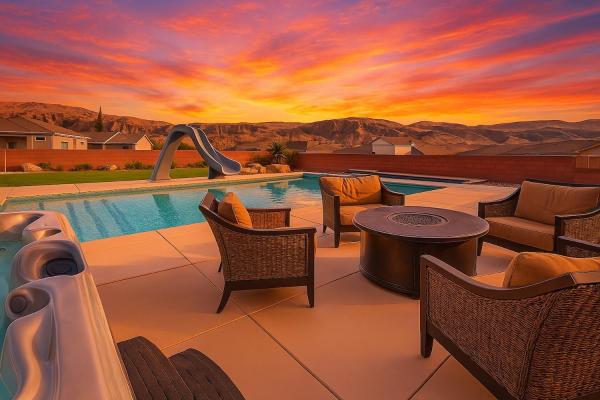 Spacious Home With Fire Pit, Hot Tub, Pool - Slide - La Verkin, UT