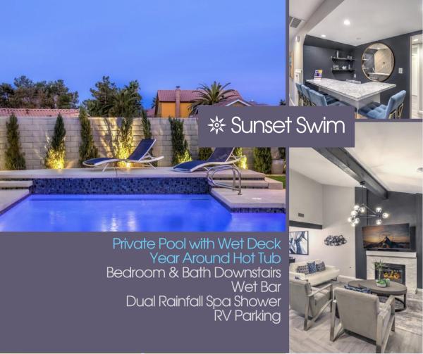 Sunset Swim, Luxury Vegas Villa With Pool, Hot Tub - Henderson, NV