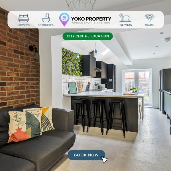 Stylish 5 Bedroom 5 Bathroom House Sleeps 10 With Garden, Smart Tv And Free Parking By Yoko Property - Coventry