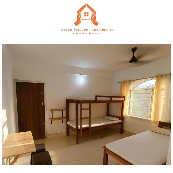 Iskcon Mayapur Apartment - Daily & Monthly Rental - Prime Location -Serviced Apartment - Near Main Iskcon Temple - Mayapur