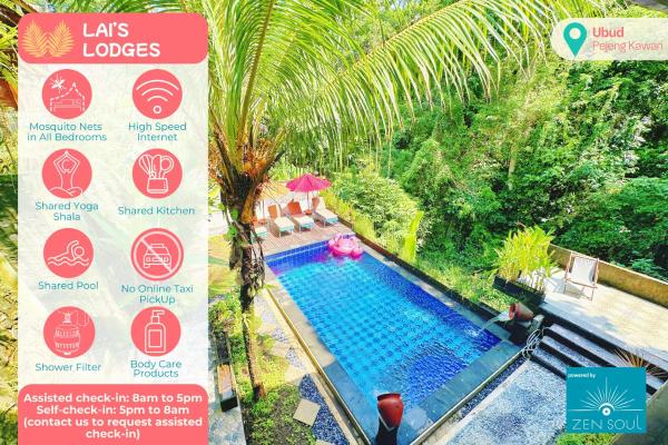 Lai's Lodges - Quiet Jungle Retreat W River & Jungle Views, 4km To Central Ubud - Bali