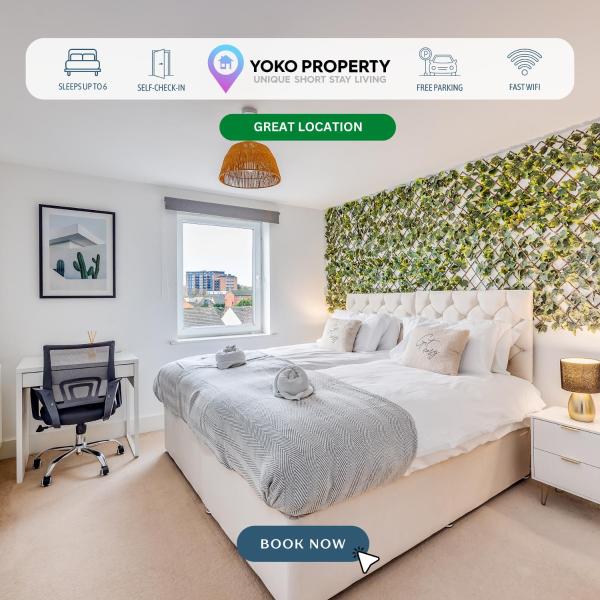 Charming Apartment Near The High Street With Private Balcony, Free Parking, Self Check-in, Fast Wifi And Smart Tv By Yoko Property - Woburn Safari Park
