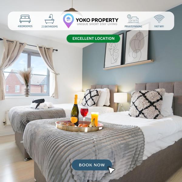 Grange House With Free Parking, Garden, Superfast Wifi And Smart Tvs With Netflix By Yoko Property - Towcester