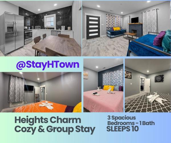 Heights Charm Cozy & Group Stay - Sleeps10 - Houston, TX