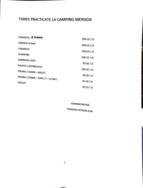 Camping, Picnic Merișor Bănița Hunedoara - Hunedoara