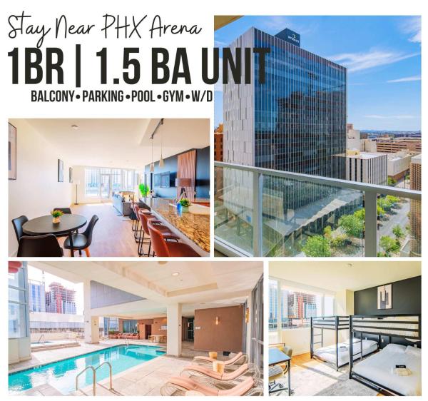 Stylish 1br Highrise Dt, Parking, Pool, Gym, W-d, Golf - Biltmore Area - Phoenix