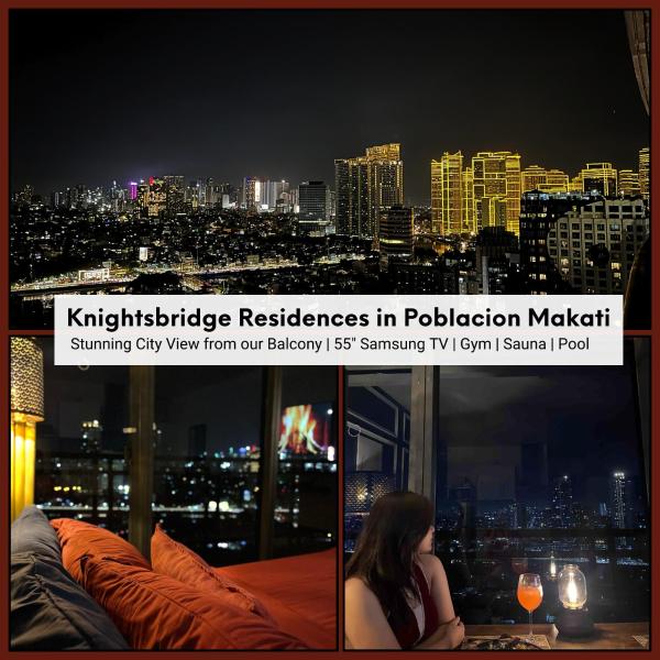 Spacious Luxe Makati Studio Unit W Balcony & Full Window City View, Wifi, Netflix, Sauna & Pool - Manila