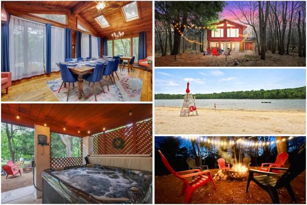 Gloria's Hot Tub Game Room Fire Pit - Pocono Mountains, PA