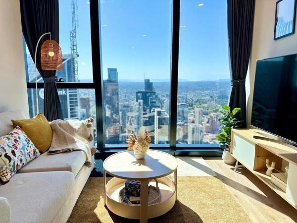 Panoramic River And Cbd View With Car Park - Rod Laver Arena