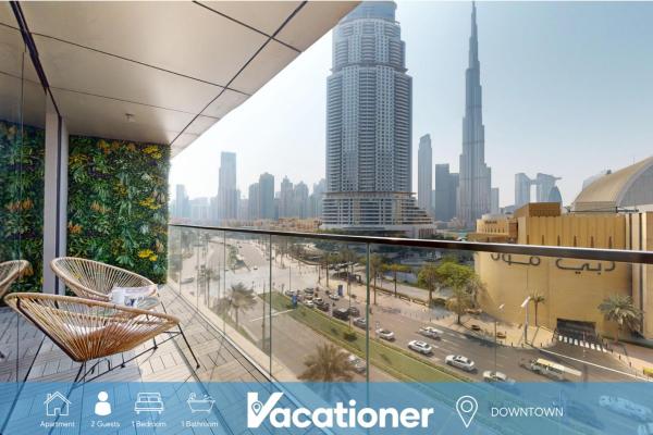 Vacationer Holiday Homes I Burj Khalifa Views I Downtown Luxury 1 Bed Stay - Dubai