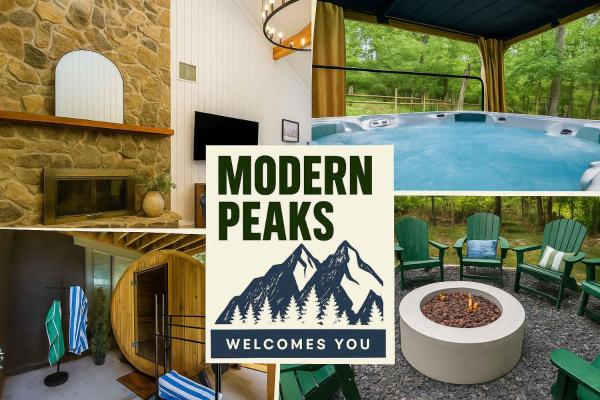 Modern Peaks Hot Tub Sauna Gametheatre Room - Massanutten, VA
