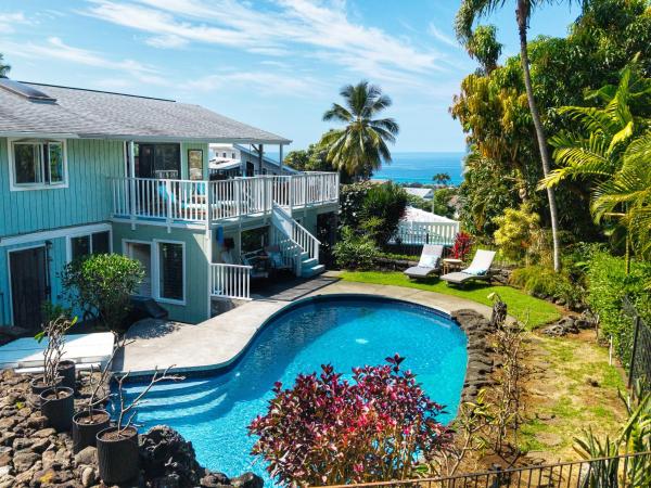 4br Oceanview Home- Pool, Large Deck, Ac & Gardens - Kailua-Kona, HI