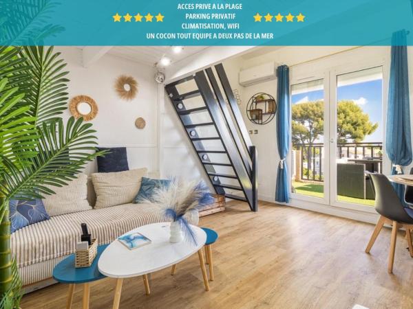 T2 Moderne Vue Mer Les Sablettes Clim- Wifi- Parking - La Seyne-sur-Mer