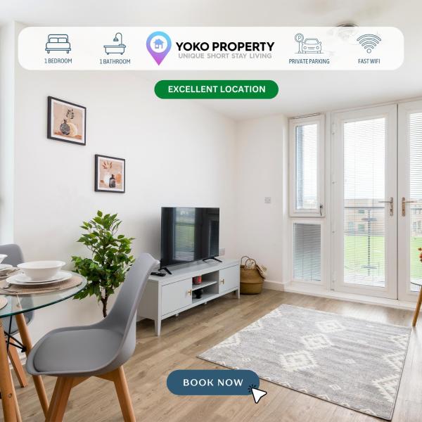 Oakgrove Apartment - Excellent Location - Free Parking, Balcony, Fast Wifi And Smart Tv By Yoko Property - Bedfordshire