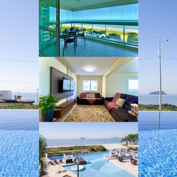 Apto Frente Mar Bali Beach Home Club 3 Quartos Climatizados Cozinha Completa Sacada Com Churrasqueira 2 Vagas De Garagem Piscina Borda Infinita Sauna Academia Cinema Quadra Salão De Jogos Pé Na Areia 15min Do Beto Carrero - Navegantes