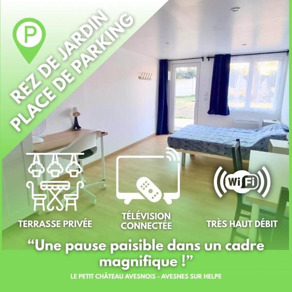 Le Petit Château Avesnois - Studio En Rez De Jardin Avec Terrasse Privée - Avesnes-sur-Helpe